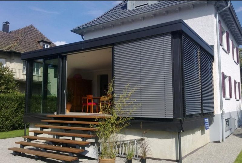 Verande Finstral: con tetto piano e in alluminio sistema Vista ...