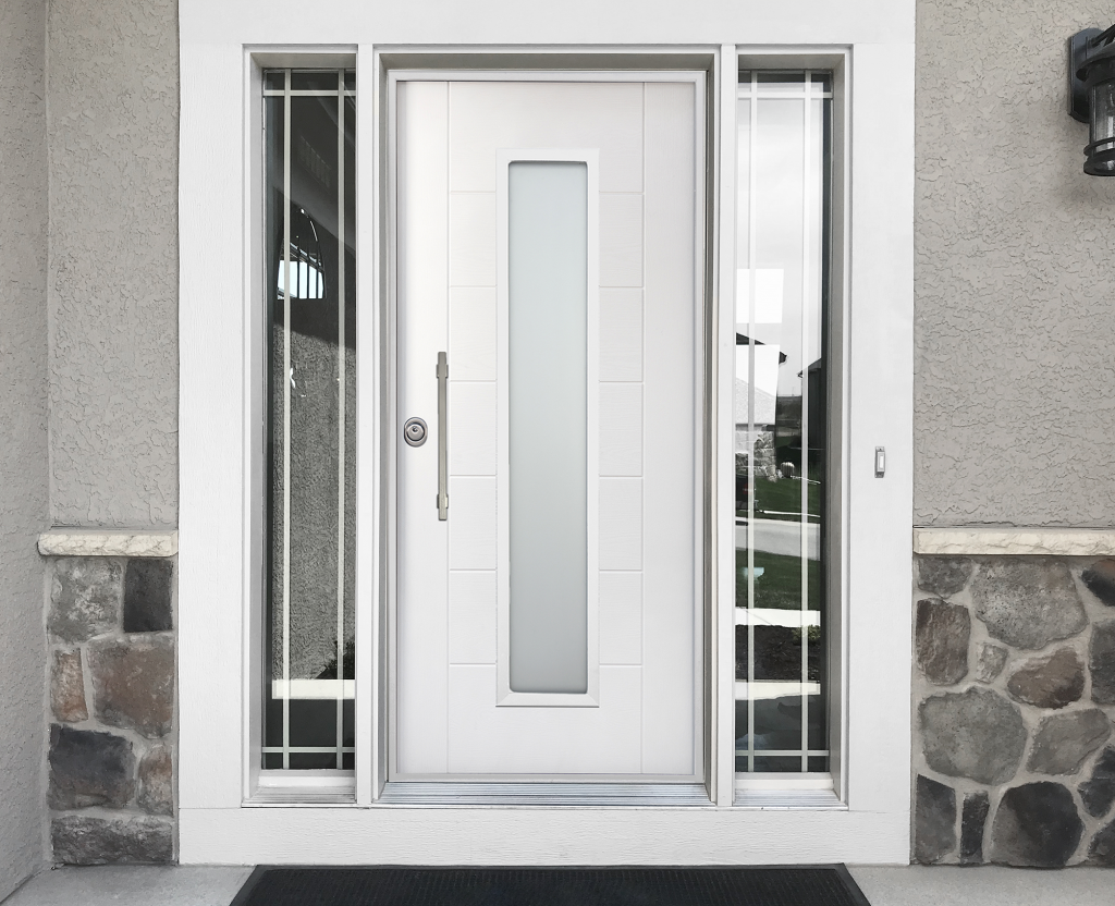 Kronos, pannello in vetroresina per porta blindata - Guidafinestra