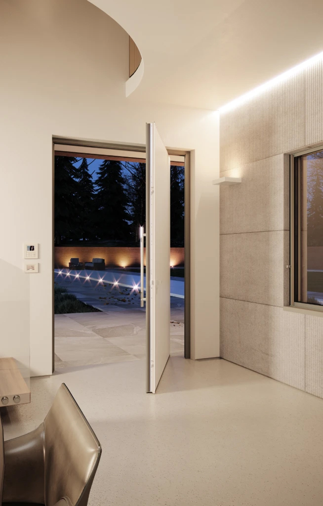 BILICO P100: portoncino d'ingresso in alluminio - Guidafinestra