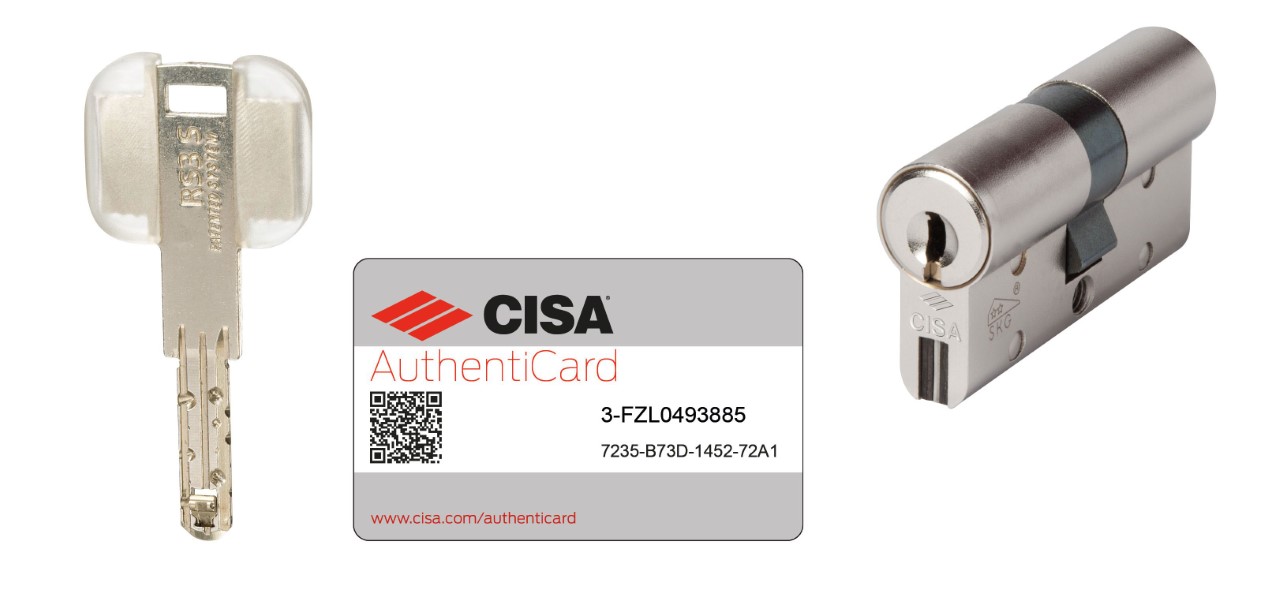 Cilindro europeo CISA RS3 S NEW con Authenticard per duplicazione chiavi
